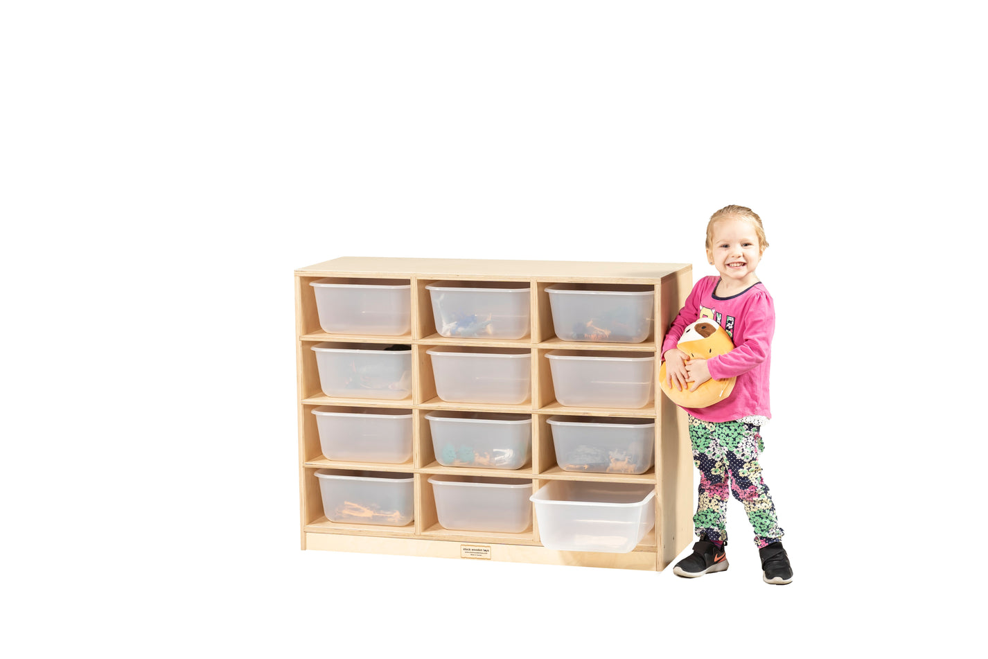 Storage Unit with Translucent Bins - Made in Canada – Wood Wood Toys